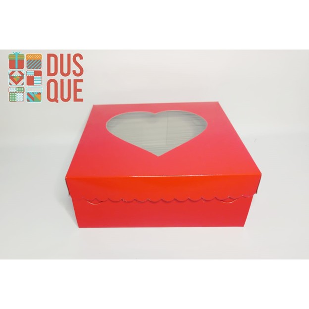 MERAH Red LOVE Cake Box 28x28x10 (10Pcs) | Shopee Philippines