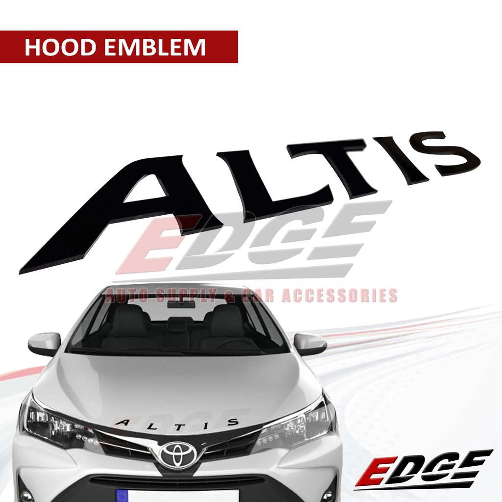 ALTIS Hood Emblem // toyota adhesive ready stick-on logo symbol sign 3d ...