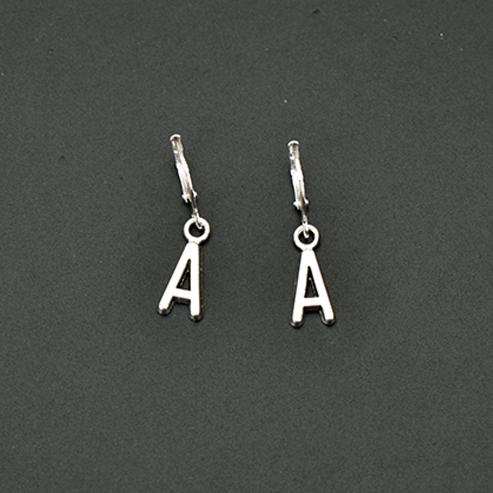 English Letters Ear Piercing Earrings For Women Initial Creative ...