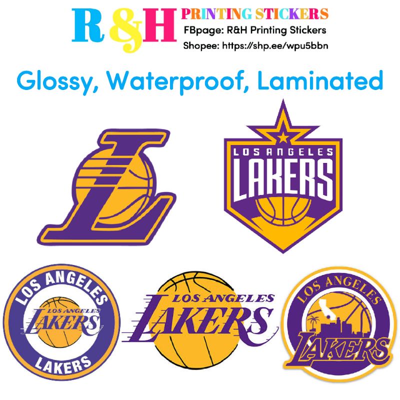 Los Angeles Lakers logo Stickers, 5pcs | Shopee Philippines