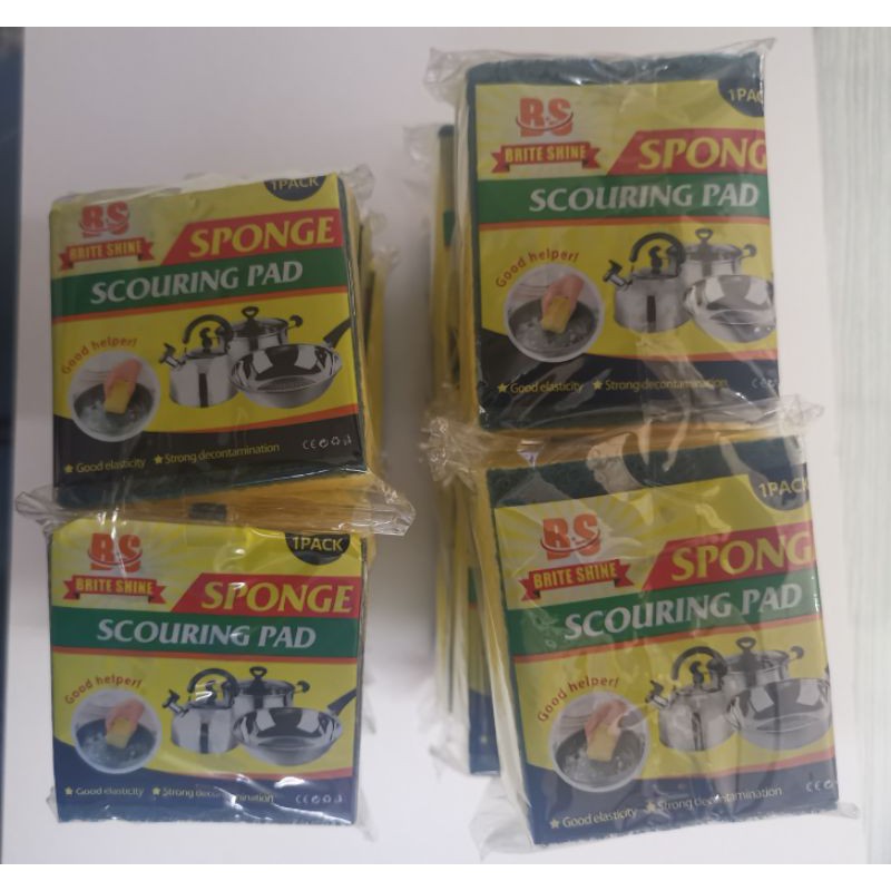 12pcs/Pad Scouring Pad Sponge Foam brite Small & Big | Shopee Philippines