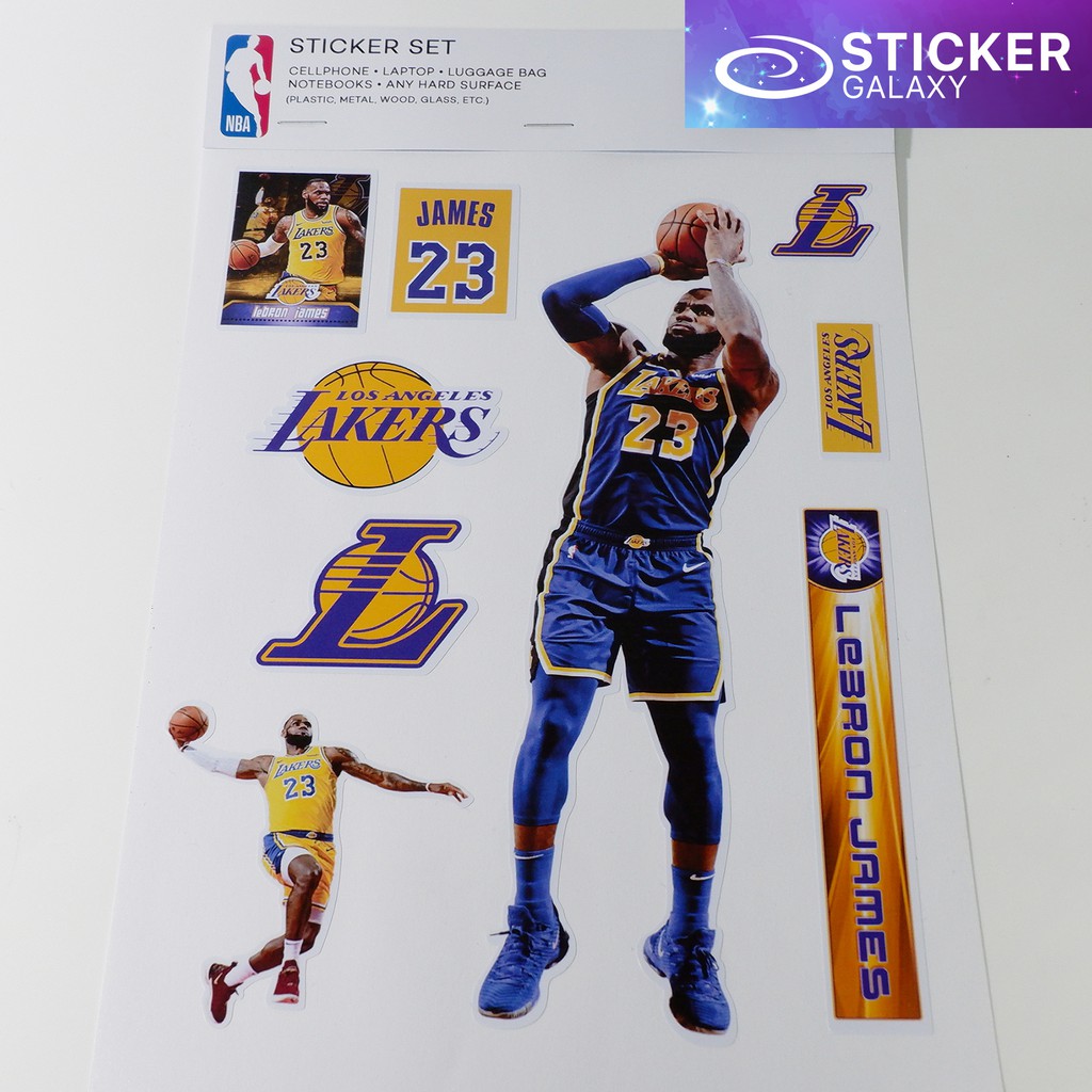 Lebron James Sticker Set (NBA Superstars) LA Lakers for pc case ...