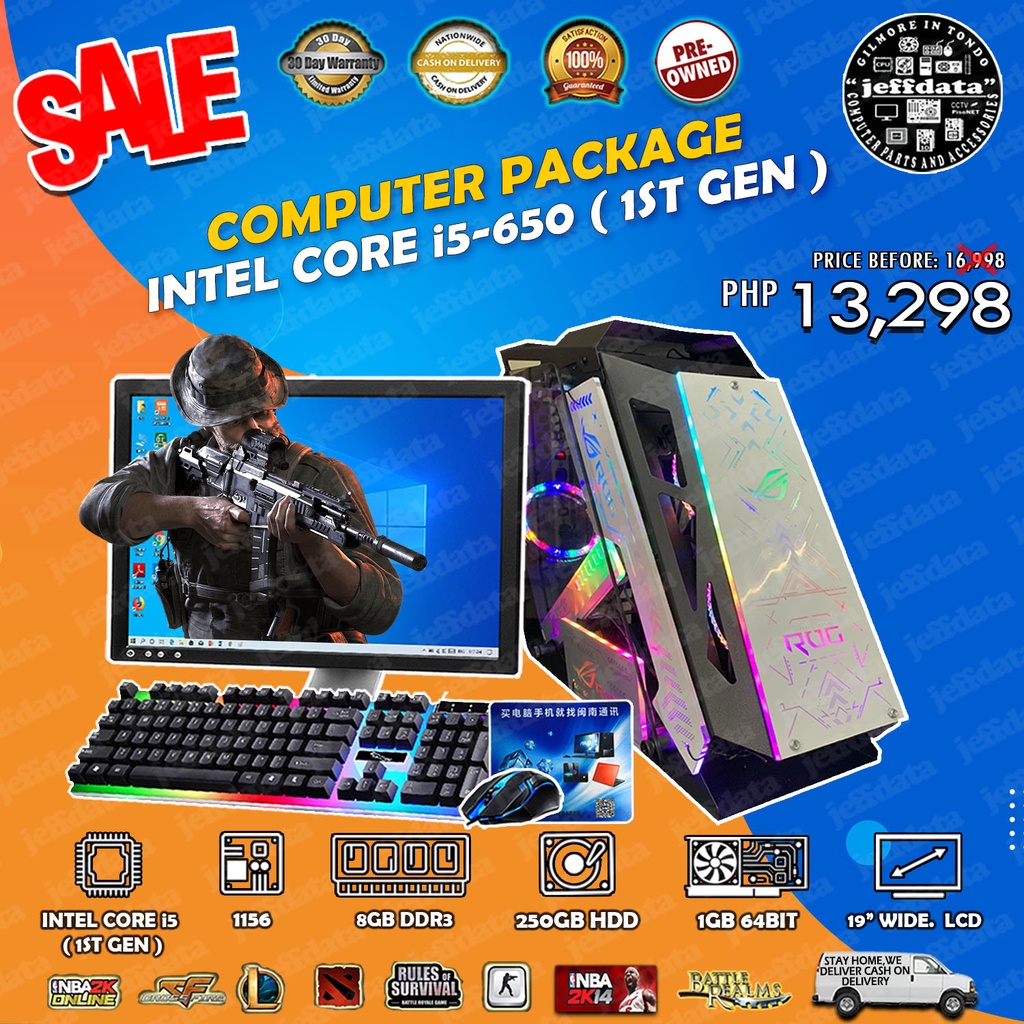 Computer Package Set Intel core i5-750 Quadcore 8gb ddr3 250gb hdd 1GB ...