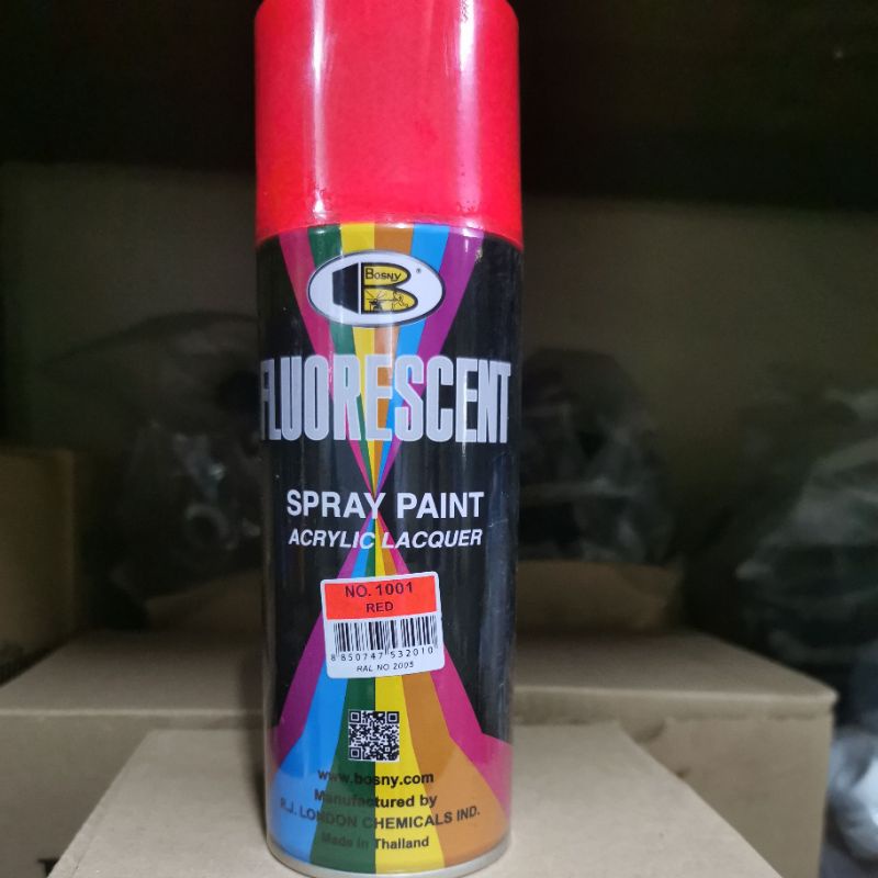 Bosny Fluorescent Spray Paint Red No. 1001 | Shopee Philippines