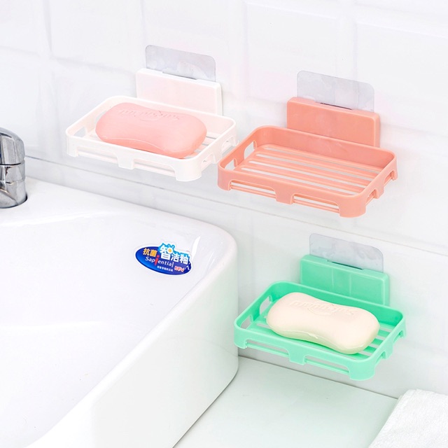 Plastic Bathroom Shower Soap Box Drain Storage Rack Soap Holder ...
