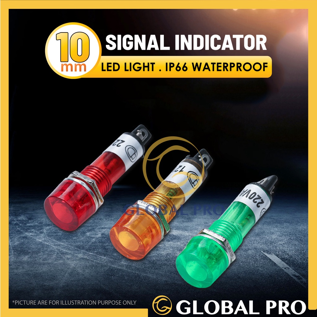 [1PC] 220V MINI LED Indicator Pilot Lamp Signal Light Neon Indicator ...