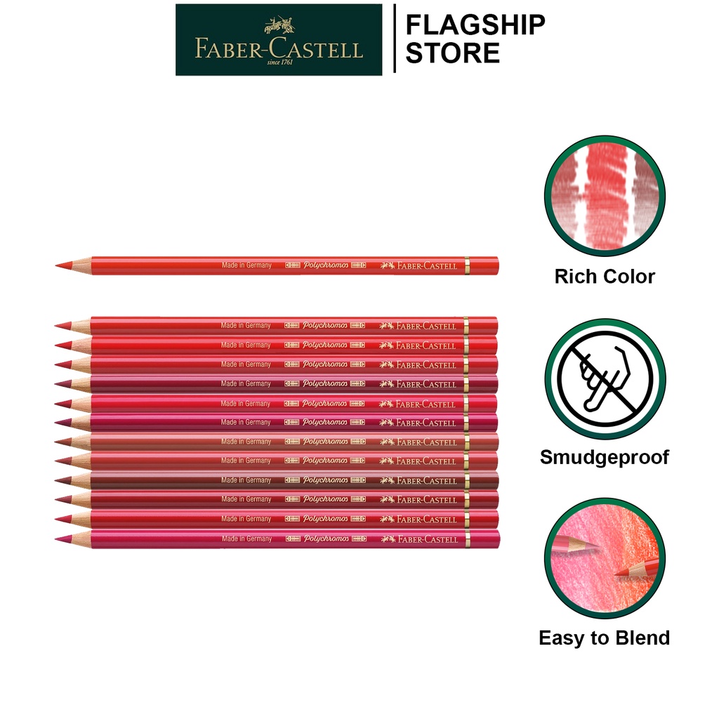 Faber-Castell RED Polychromos Color Pencil 1PC | Shopee Philippines