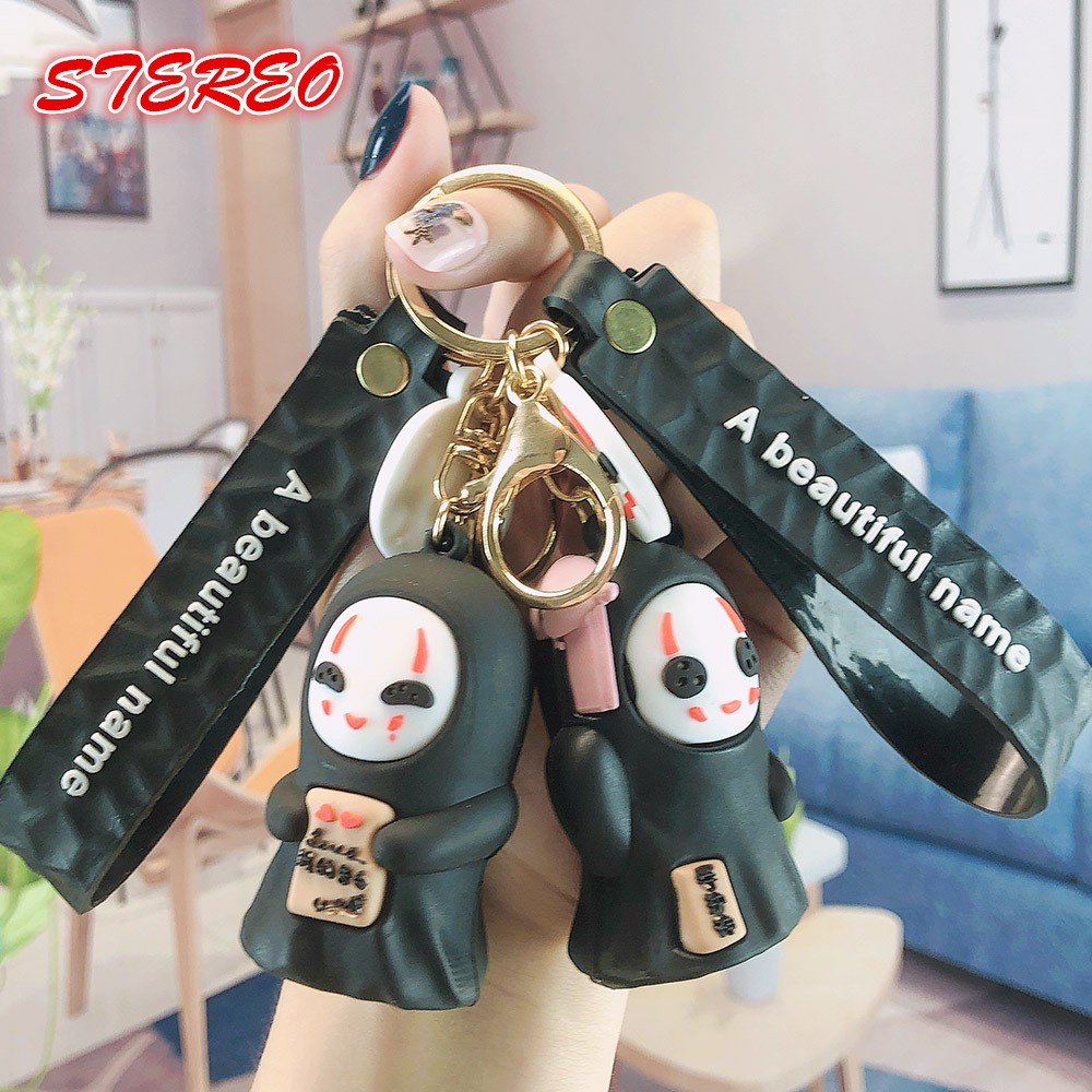 Japanese cartoon anime faceless male keychain girl Hayao Miyazaki ...