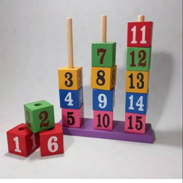 Stacking Blocks Numbers / Educational Wooden Toys Stacking Blocks ...