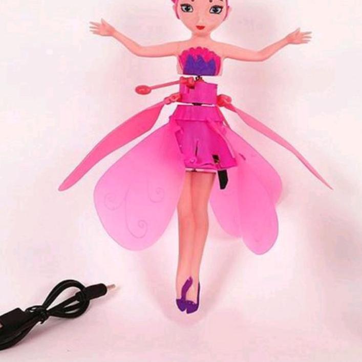 Flying Characters Barbie Fairy Helicopter Flying Hand sensor Kids Toys ...