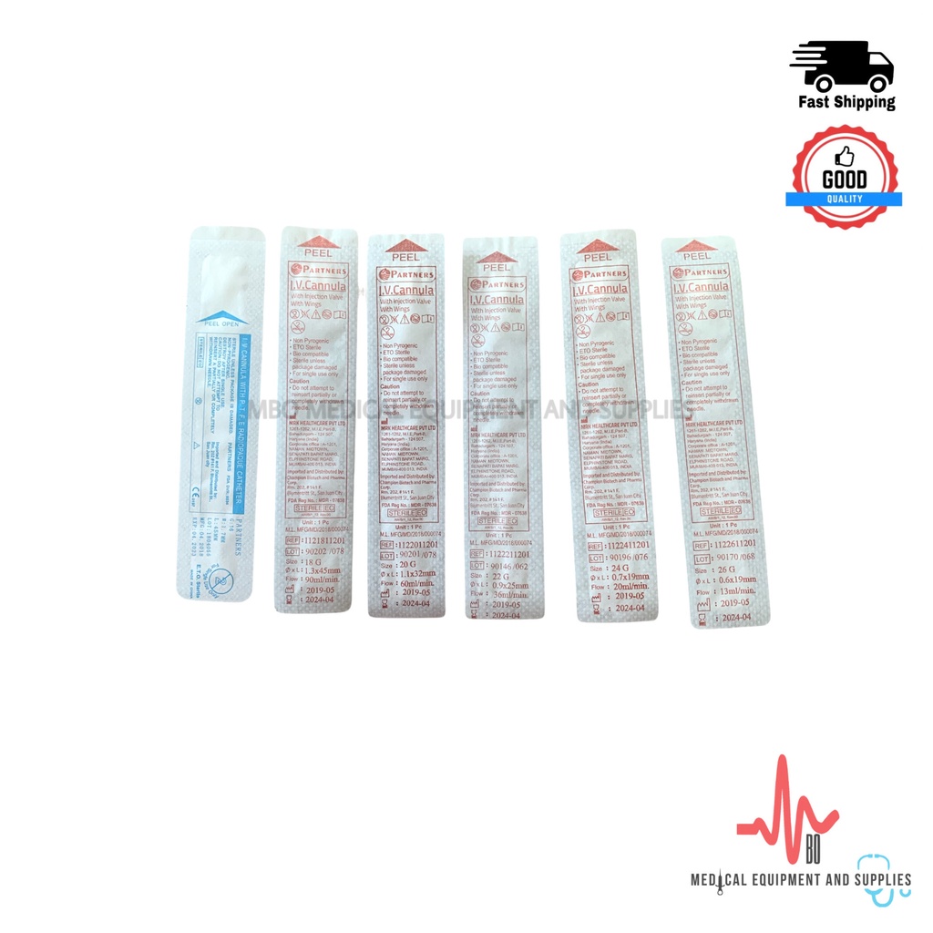 IV Cannula G16, G18, G20, G22, G24, G26 (5PCS/10PCS) | Shopee Philippines