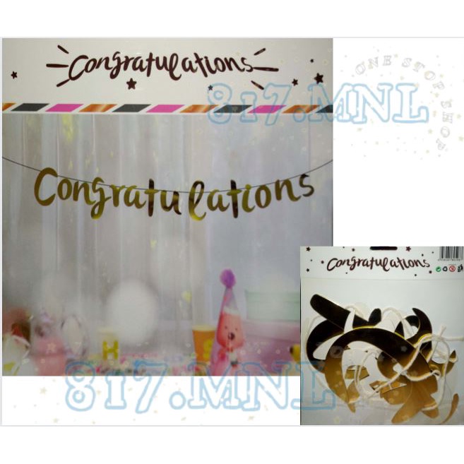 Congratulations Bunting Banner | Shopee Philippines