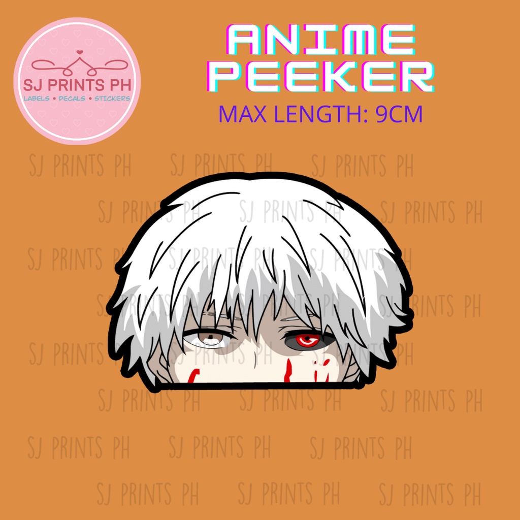 [PART 1] Anime Peeking Stickers| Waterproof laminated vinyl | Aquaflask ...