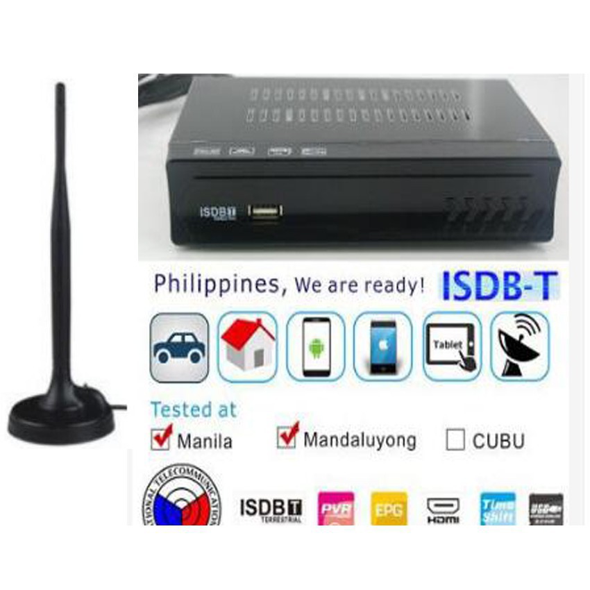 ISDB-T Digital TV BOX TV Plus With Antenna Home Media Player | Shopee ...