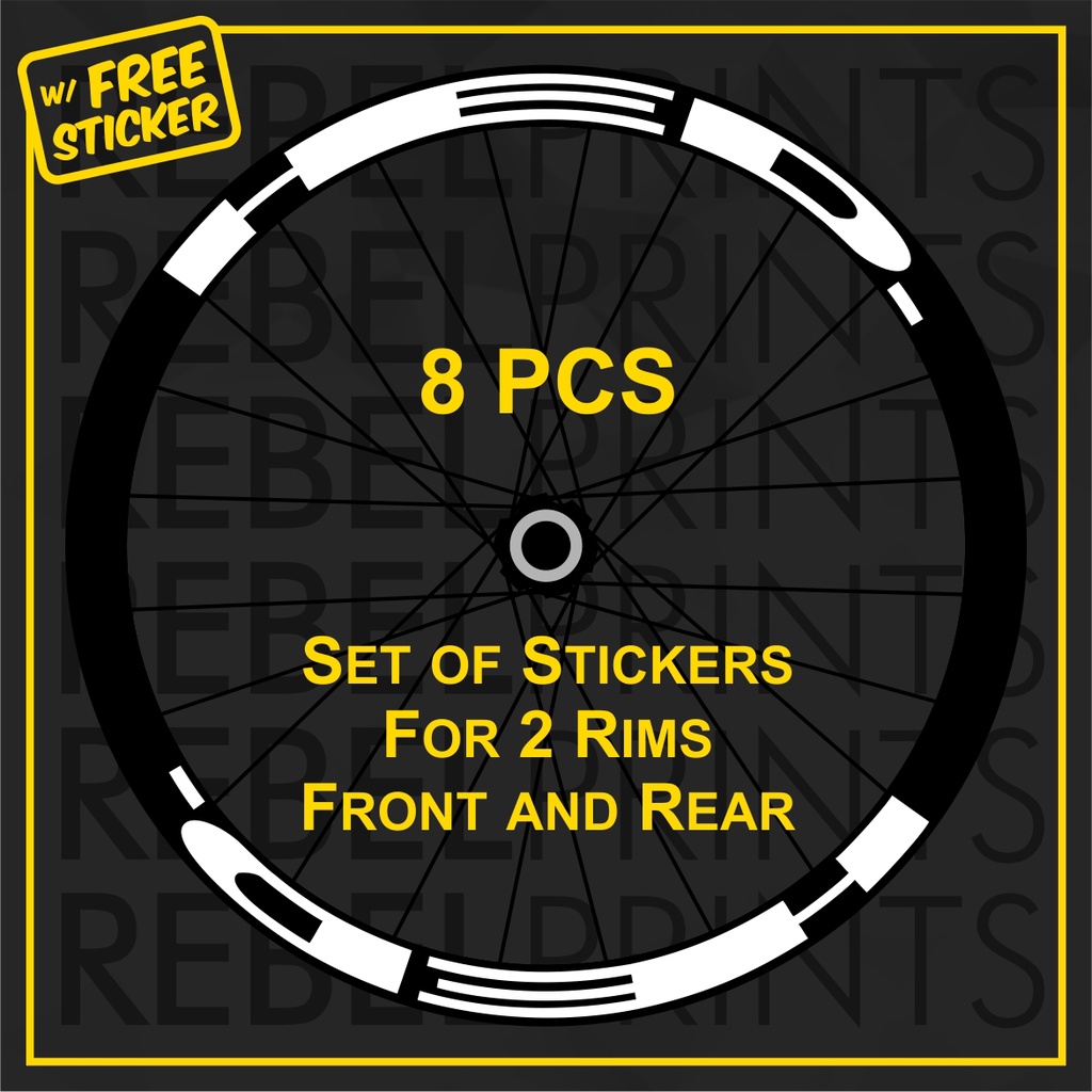 HED (8 or 12 pcs) 700c 30mm Wheel Rim Sticker Decal Vinyl for Road Bike ...