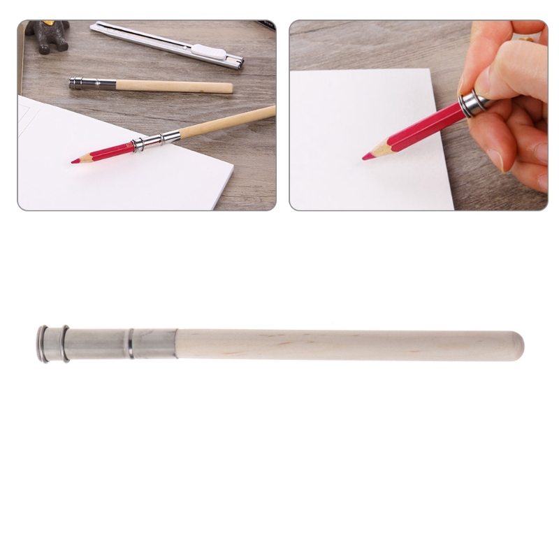 love*Adjustable Pencil Extender Lengthener Holder Art Writing Drawing ...