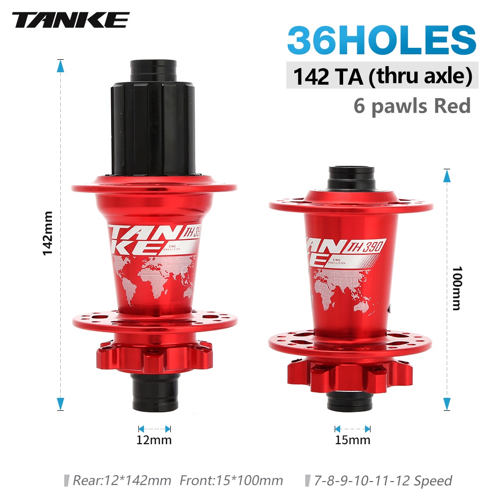 TANKE 36H Mtb Bike Hub 6 Pawls 3 Teeth Bearing 120 Clicks Cassette ...