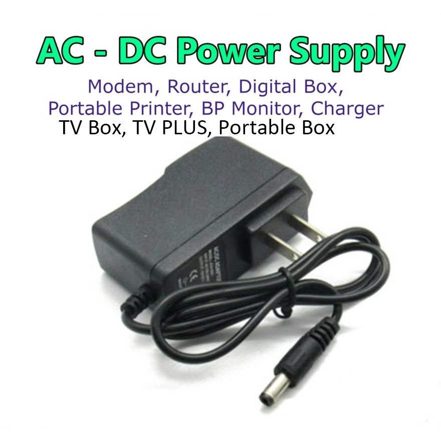 power adapter AD DC 12v=1000mA dc - 220v AC for wifi, TV BOX, CCTV ...