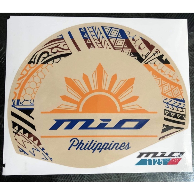 MIO i 125 M3/MIO PHILIPPINES FRONT STICKER PRINTED/LAMINATED # ...