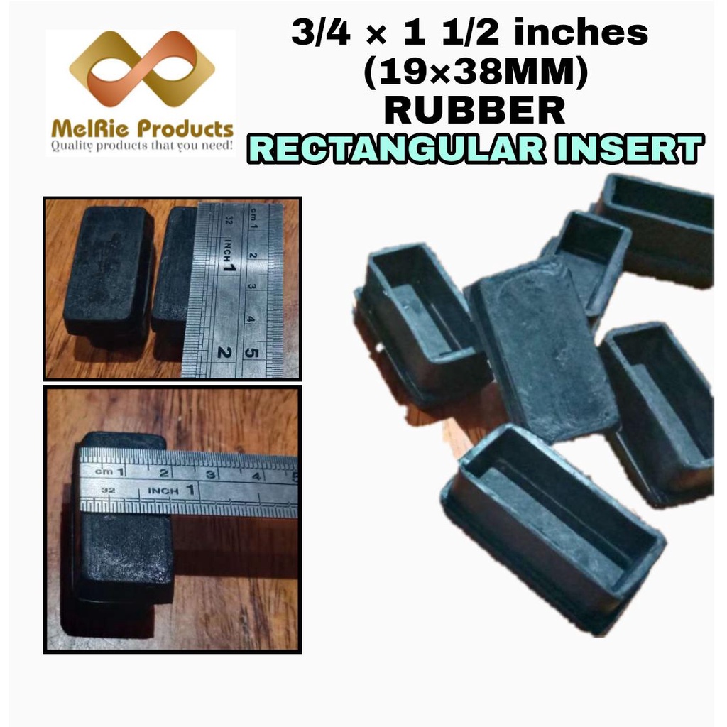 3/4 x 1 1/2 inches (19 x38MM) RECTANGULAR INSERT HEAVY DUTY Tubular ...