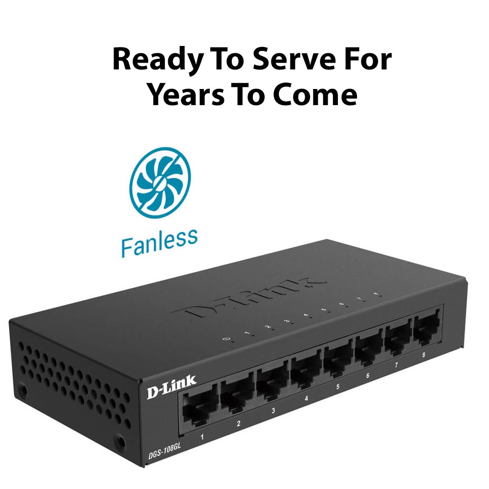 D-Link DGS-108GL 8-Port Gigabit Unmanaged Desktop Switch | Shopee ...
