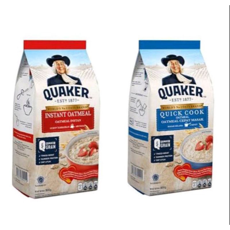 Quaker Oat Instant Oatmeal/Oats Quick Cook Oatmeals Pouch 200gr ...