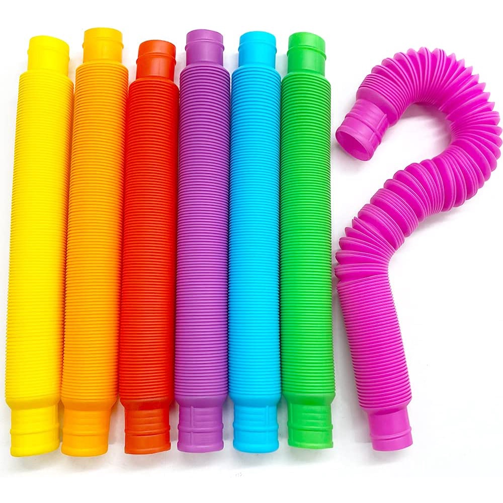 8 pcs Large Pop Tube Sensory Toys Pop Fidget Toys for Stress and ...