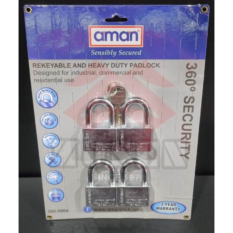 AMAN HARDENED KEY ALIKE SET- 360 40MM/50MM | Shopee Philippines