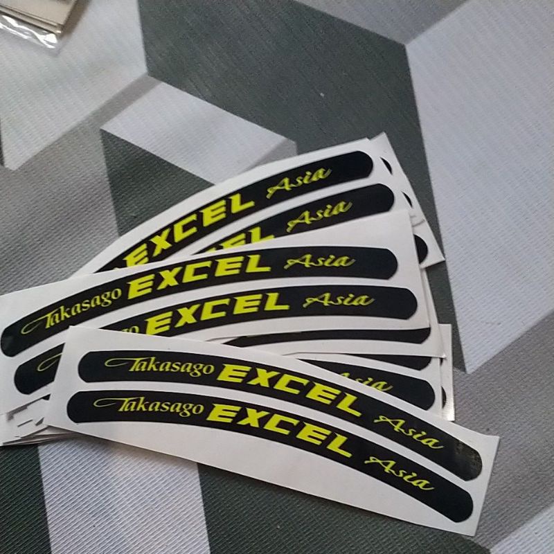 (min Order 4pcs) takasago excel asia Racing Rim Stickers Durable ...