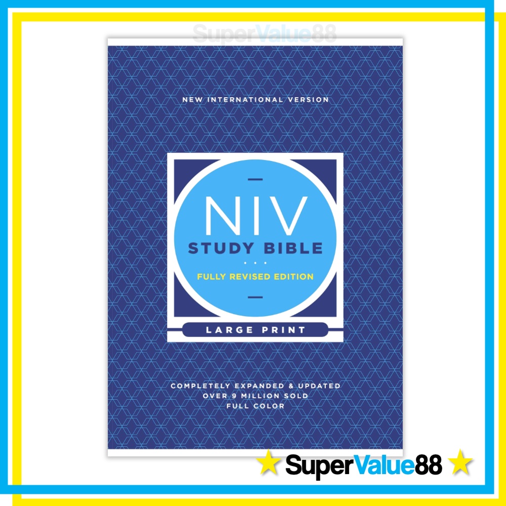NIV Study Bible 2020 Fully Revised, Large Print (Blue Hardcover): Full ...