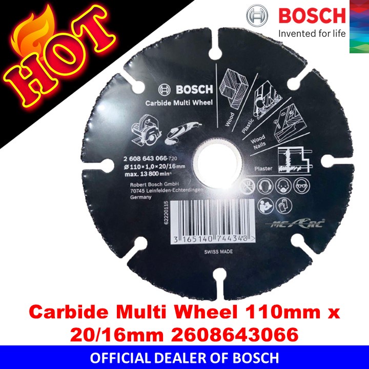Bosch Carbide Multi Wheel 110mm x 20/16mm - 066 | Shopee Philippines