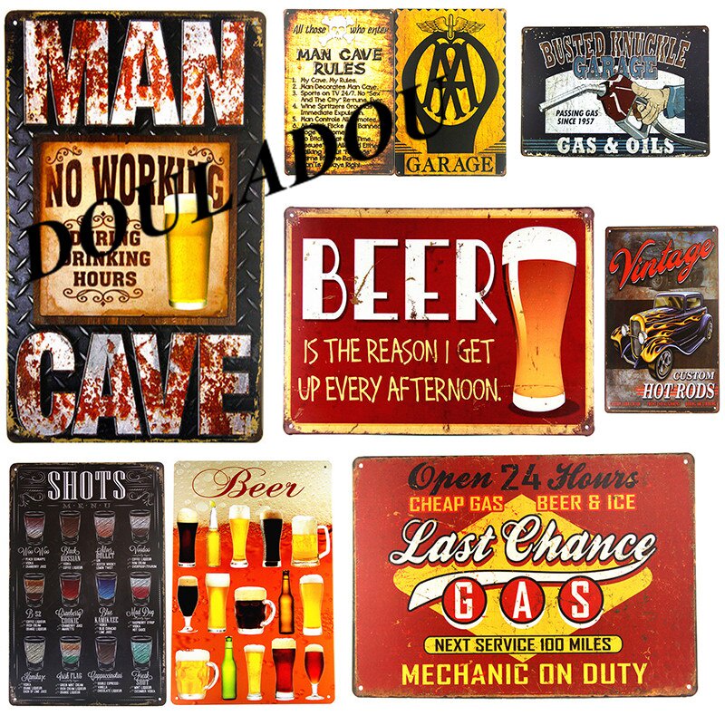 2024 Always COLD BEER THE BEST HEAD IN TOWN Humour GAS Display Garage ...