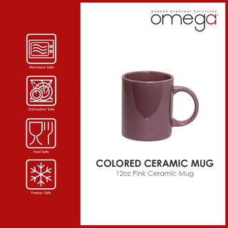 Omega Houseware Colored Ceramic Mugs 12oz Dishwasher and Microwave Safe ...