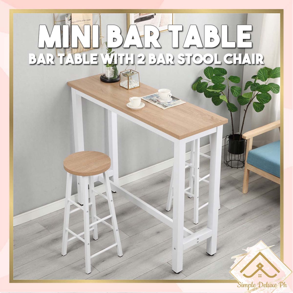 Mini Bar Table & Chair Black, Wood White, Maple High Quality Wood ...