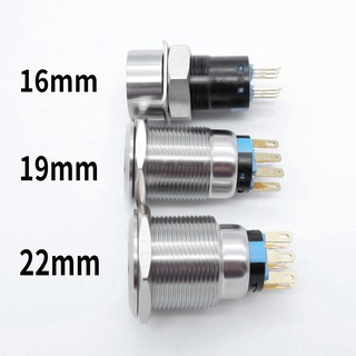 16mm 19mm 22mm Metal Rotary Key Switch ON OFF 2/3 Position Waterproof Power Button Lock Latching ...