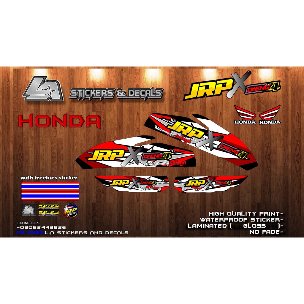 TMX 125/155 ANY TANK JRP X DAENG STOCK DECAL CUSTOMIZED (TANK AND ...