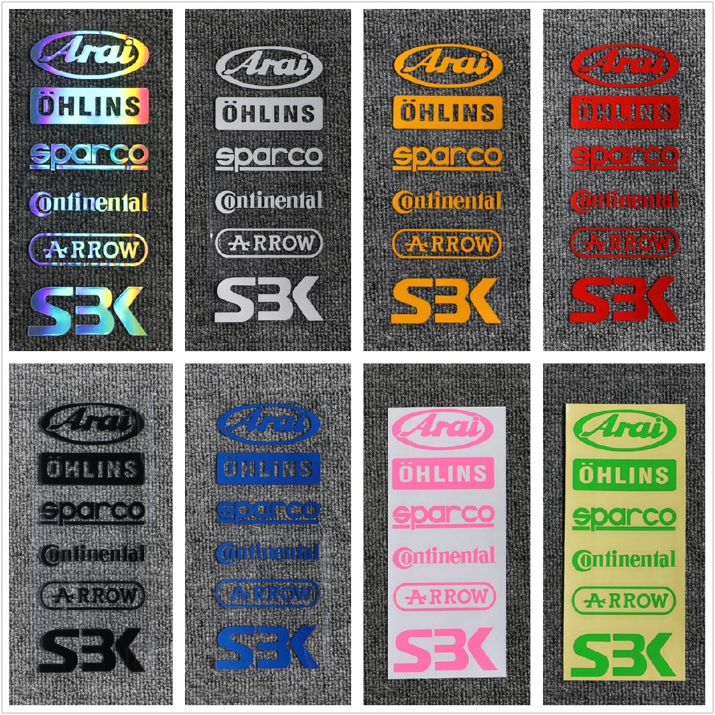 1 Set Akrapovic Brembro Reflective Motorcycle Side Strip Bike Arai ...