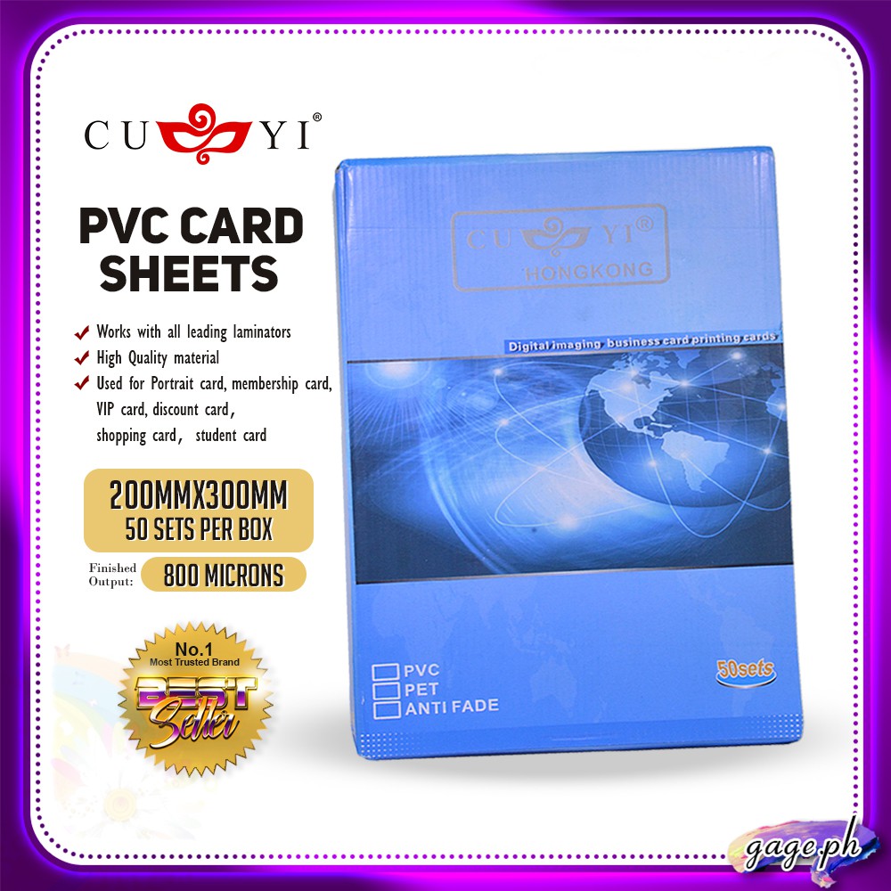 CUYI PVC / PET Sheets for ID Lace Making A4 size (10-50 sets per pack ...