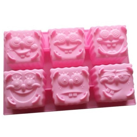 6 Cavity Spongebob Silicone Mould 6腔海绵宝宝硅胶模具 (7018) | Shopee Philippines