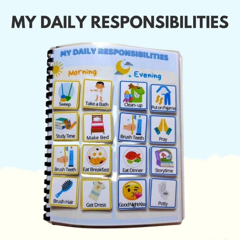 My Daily Responsibilities Chores Chart Laminated Interactive Activity ...