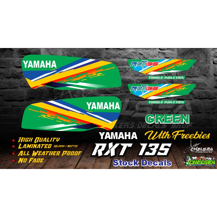 Yamaha RXT 135 Stock Decals / Stickers with freebies | Shopee Philippines