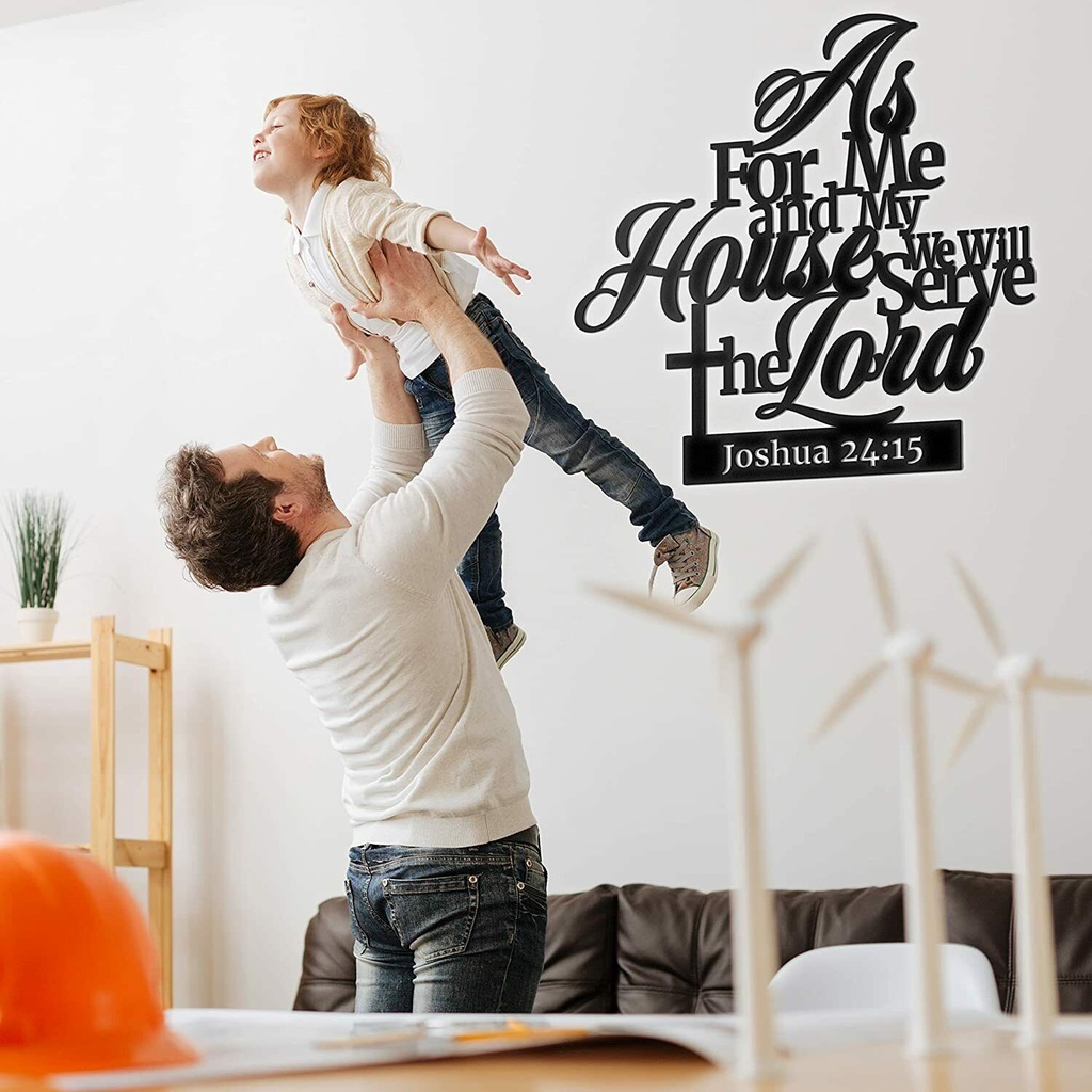 "As For Me and My House" Bible Verses Metal Wall Decor, Christian Art ...