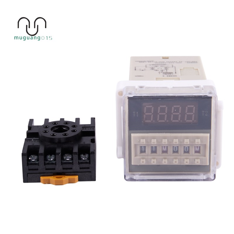 AC 220V 5A Programmable Double Time Timer Delay Relay Device Tool DH48S ... AC 220V 5A Programmable Double Time Timer Delay Relay Device Tool DH48S ...