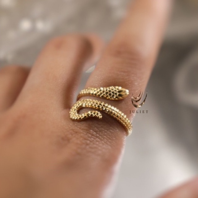 Snake Ring (gold plated stainless steel) | Shopee Philippines
