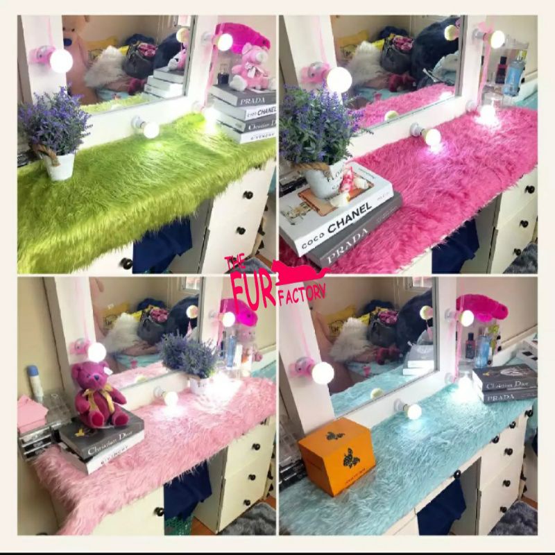 FUR Table Cover,Gamer,Vanity,Work space,study table | Shopee Philippines