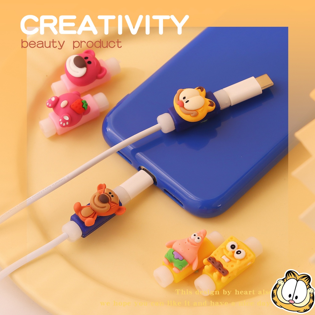 Cable Protector Cute Cartoon Anti break cable winder for phone ...