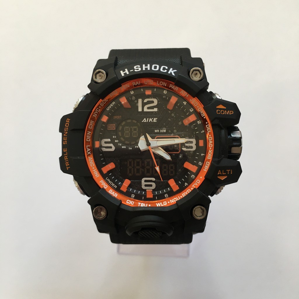H-Shock Aike D3 Bolted-Line Waterproof Dual Time Watch | Shopee Philippines