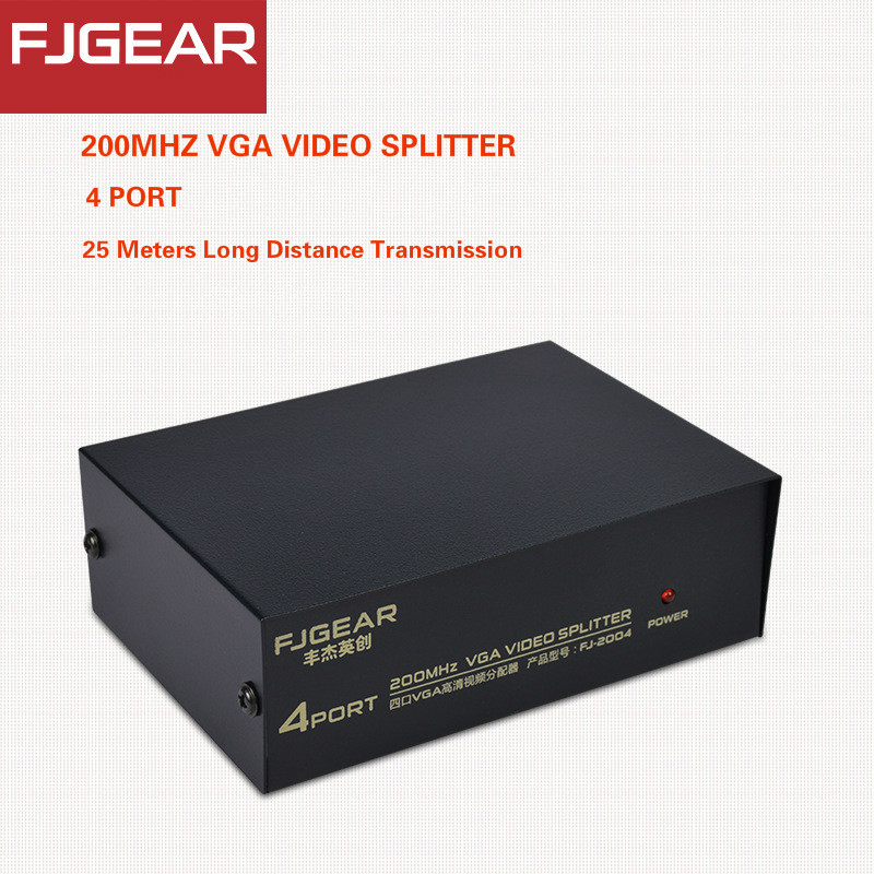 200MHz 4 PORT VGA VIDEO SPLITTER 1 input 4 output VGA SPLITTER | Shopee ...