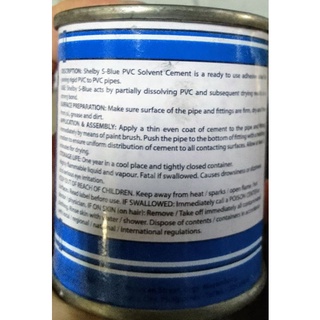 SBLUE / S BLUE / S-BLUE PVC SOLVENT CEMENT (1/12LITER) 60ML SHELBY ...