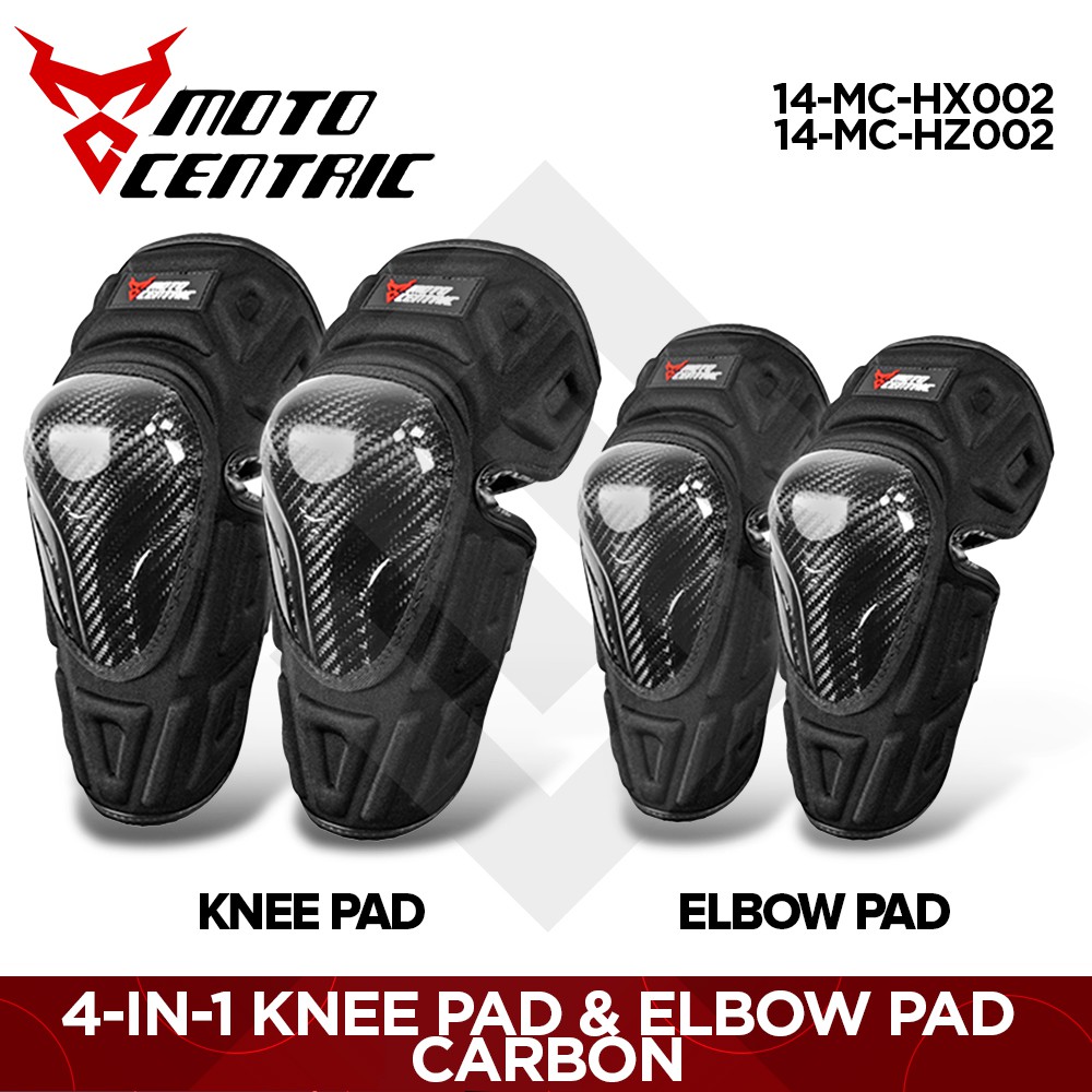 MOTOCENTRIC 4 IN1 KNEE AND ELBOW PAD SET PROTECTIVE GEAR FOR MOTORCYCLE ...